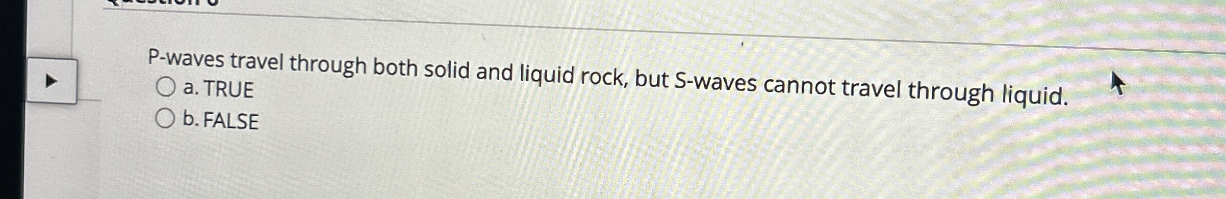 Solved P-waves travel through both solid and liquid rock, | Chegg.com