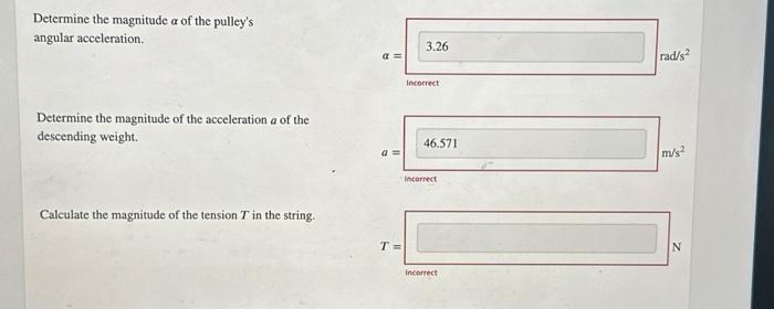 Solved A 250−g mass hangs from a string that is wrapped | Chegg.com