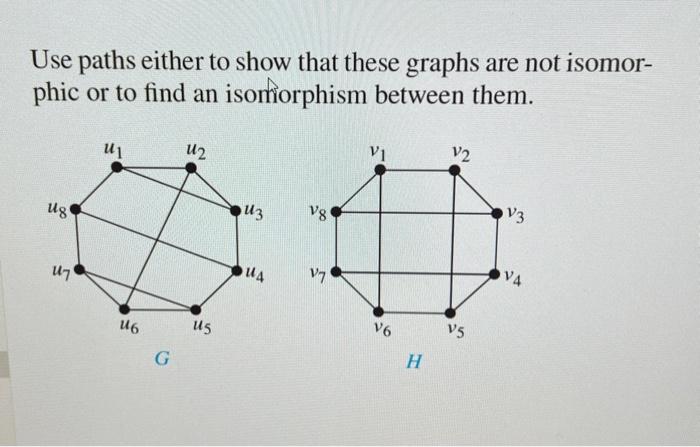 Solved Use paths either to show that these graphs are not | Chegg.com