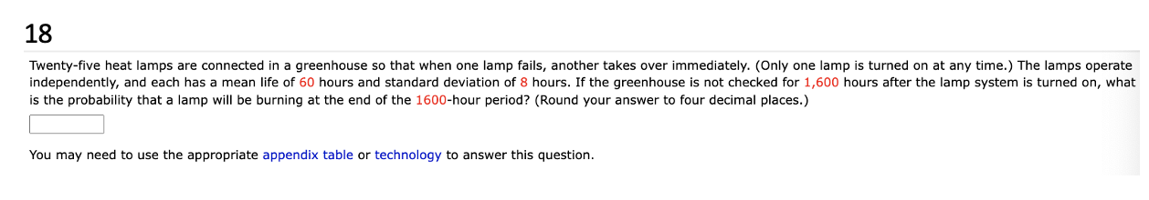 Solved 18Twenty-five heat lamps are connected in a | Chegg.com