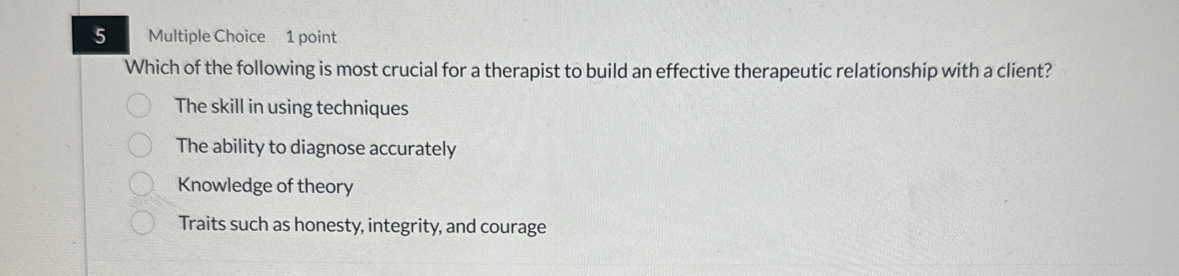 Solved 5Multiple Choice 1 ﻿pointWhich of the following is | Chegg.com