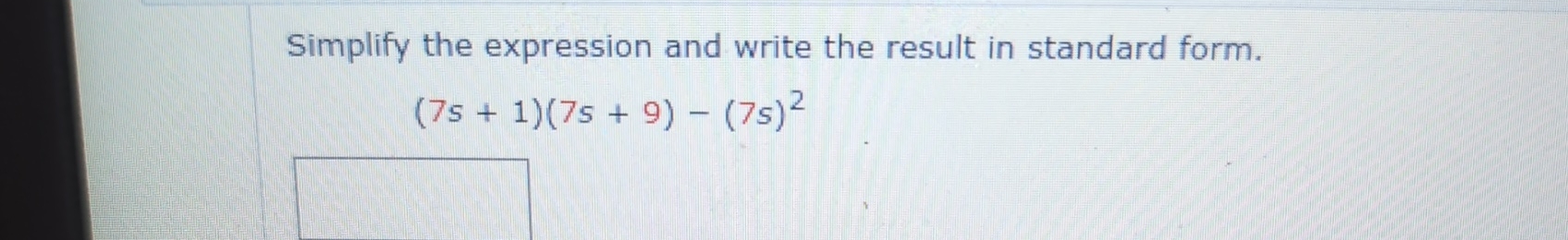 Solved Simplify the expression and write the result in | Chegg.com