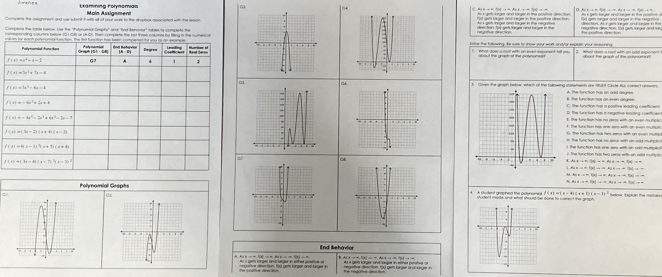 Solved VimenezExamınıng PolynomıaısMain AssignmentComplete | Chegg.com
