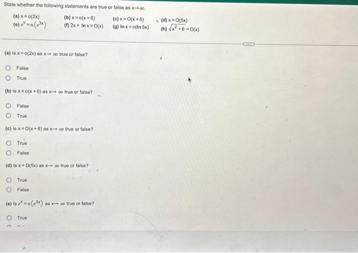 Solved State whether the following statements are true or | Chegg.com
