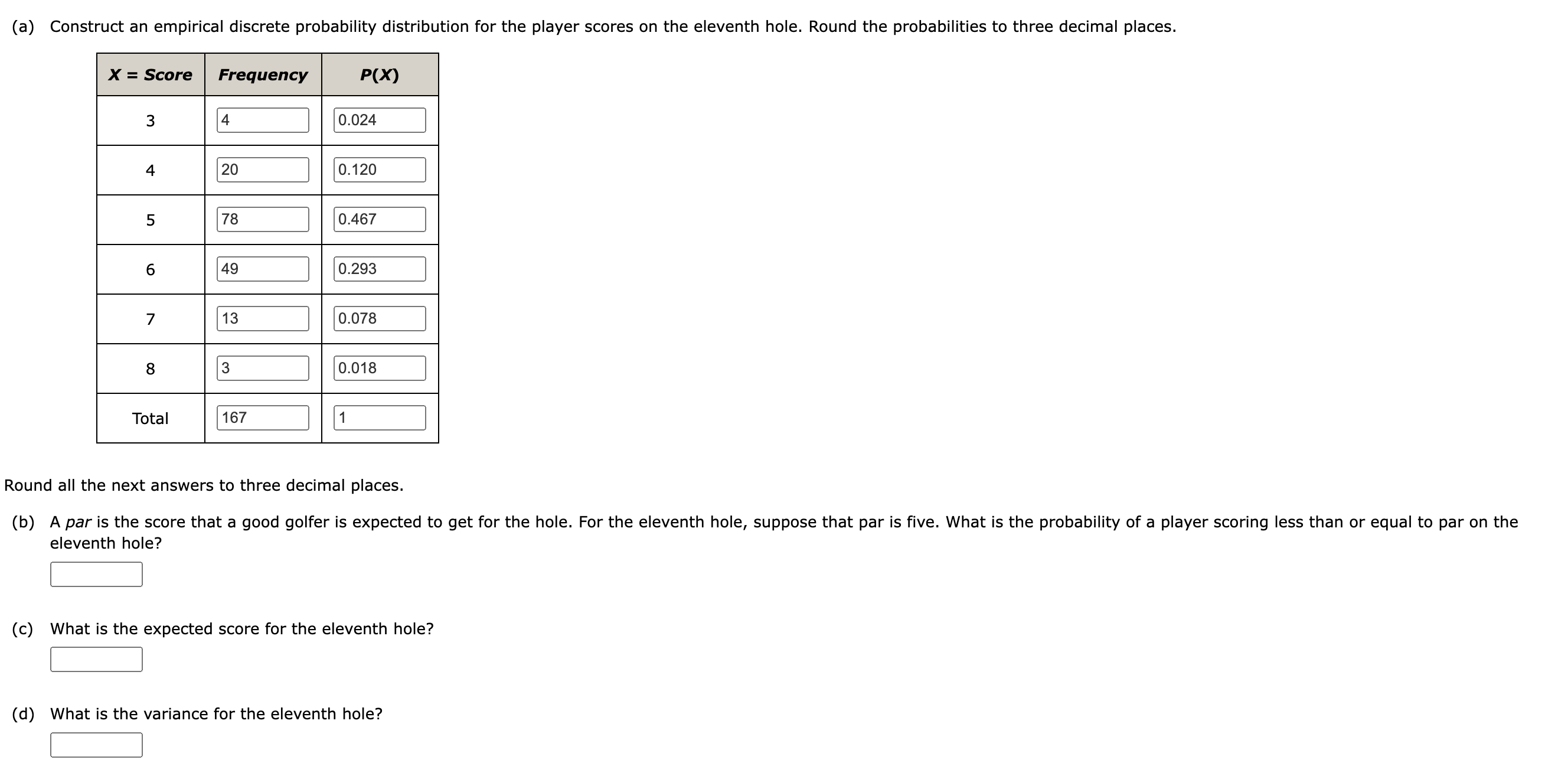 Solved (a) ﻿Construct an empirical discrete probability | Chegg.com