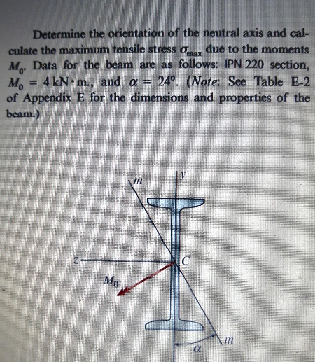Solved 6.4-8 A steel beam of l-section (see figure) is | Chegg.com