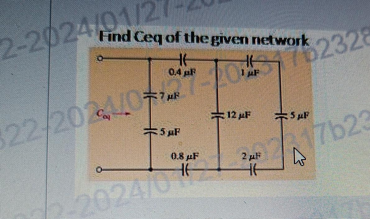 Solved Find Ceq of the given network | Chegg.com