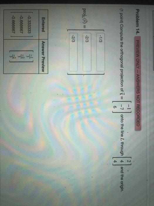 Solved Problem 14. PREVIEW ONLY -- ANSWERS NOT RECORDED (1 | Chegg.com