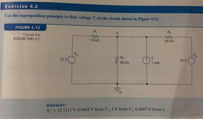 Solved Exercise 4.2 Use the superposition principle to find | Chegg.com