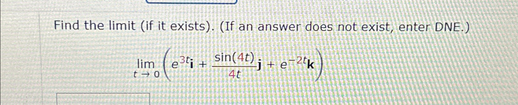 Solved Find the limit (if it exists). (If an answer does not | Chegg.com