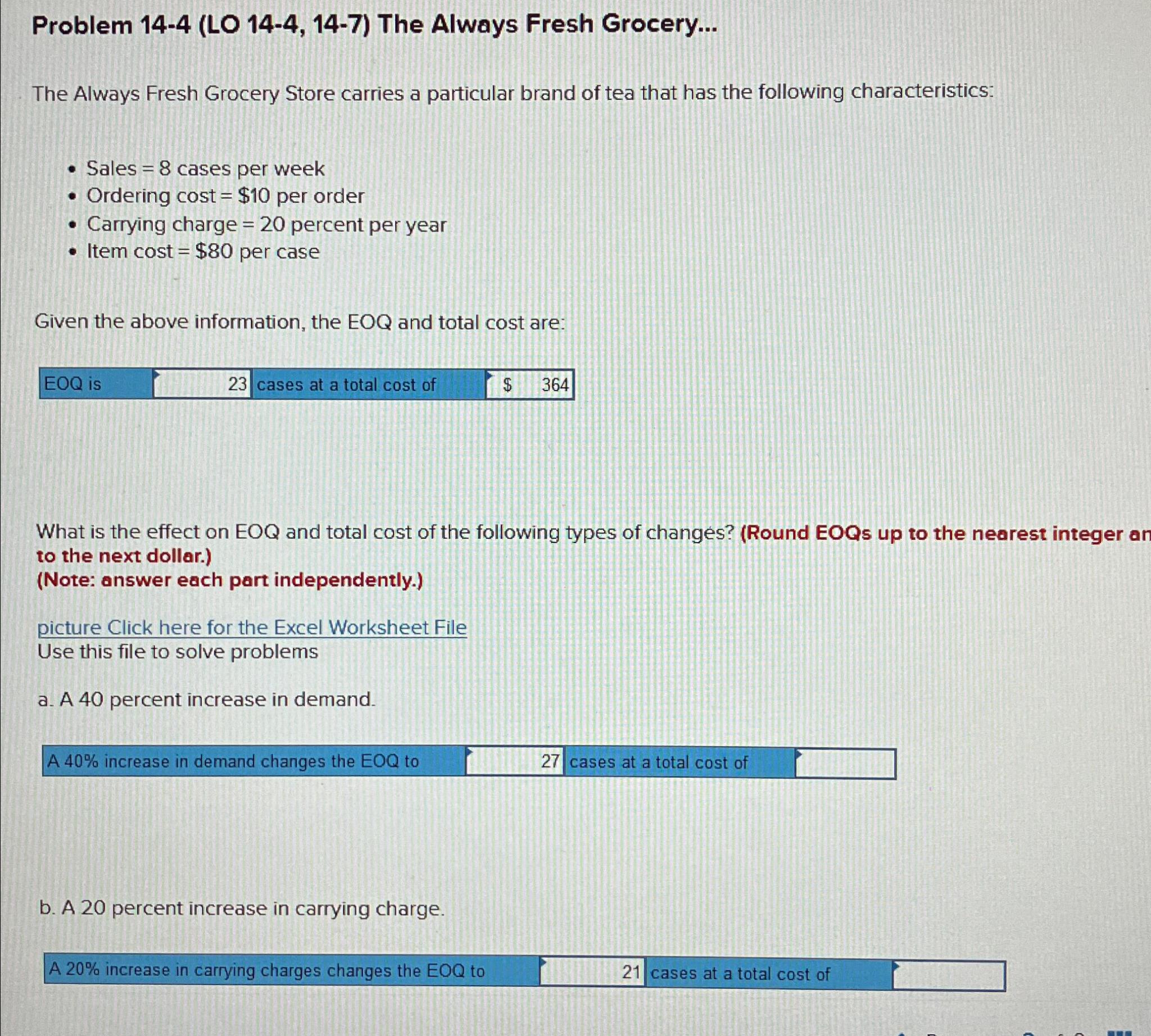Solved Problem 14-4 (LO 14-4, 14-7) The Always Fresh | Chegg.com Solved Problem 14-4 (LO 14-4, 14-7) The Always Fresh | Chegg.com
