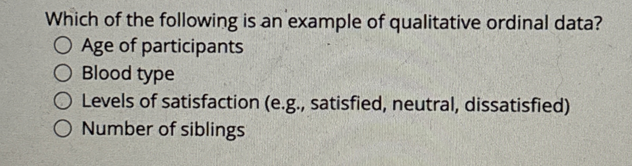 Solved Which of the following is an example of qualitative | Chegg.com
