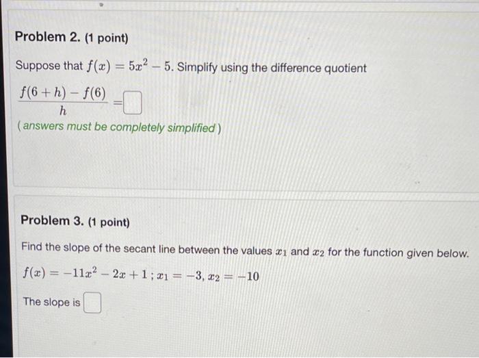 Solved Suppose that f(x)=5x2−5. Simplify using the | Chegg.com