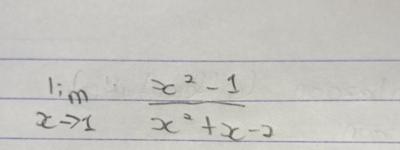 Solved limx→1x2-1x2+x-2 | Chegg.com