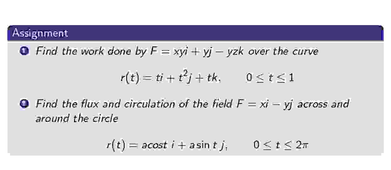 Solved Find the flux and circulation of the field F=ξ-yj | Chegg.com