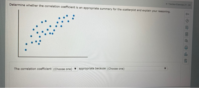 Solved Determine whether the correlation coefficient is an | Chegg.com
