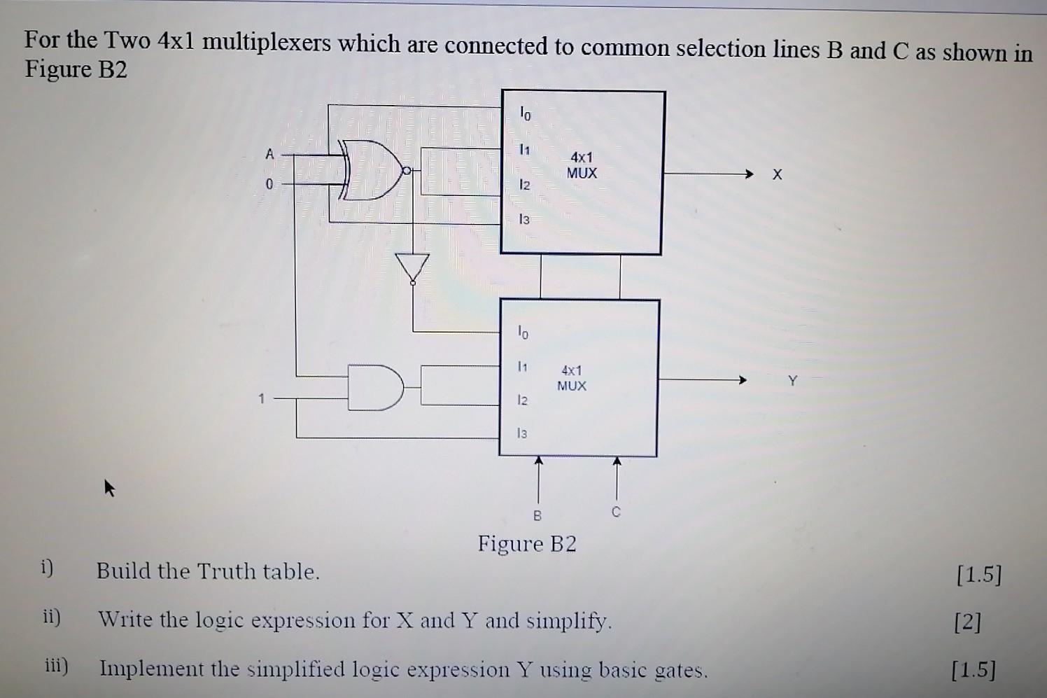 Solved For the Two 4x1 multiplexers which are connected to | Chegg.com