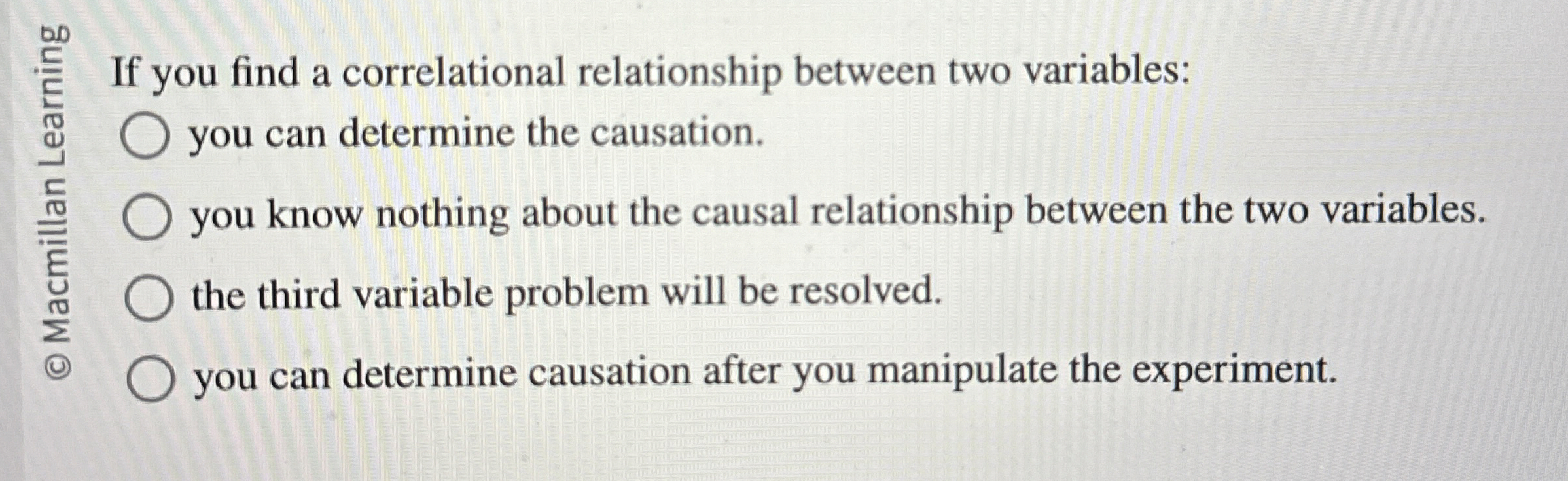 Solved \table[[品],[ㄷ],[近]]If you find a correlational | Chegg.com