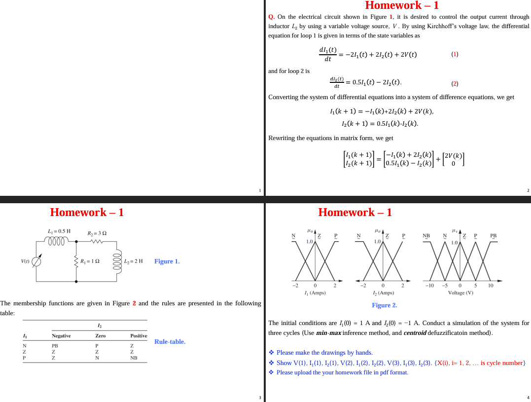 Solved Homework - 1Q. ﻿On the electrical circuit shown in | Chegg.com