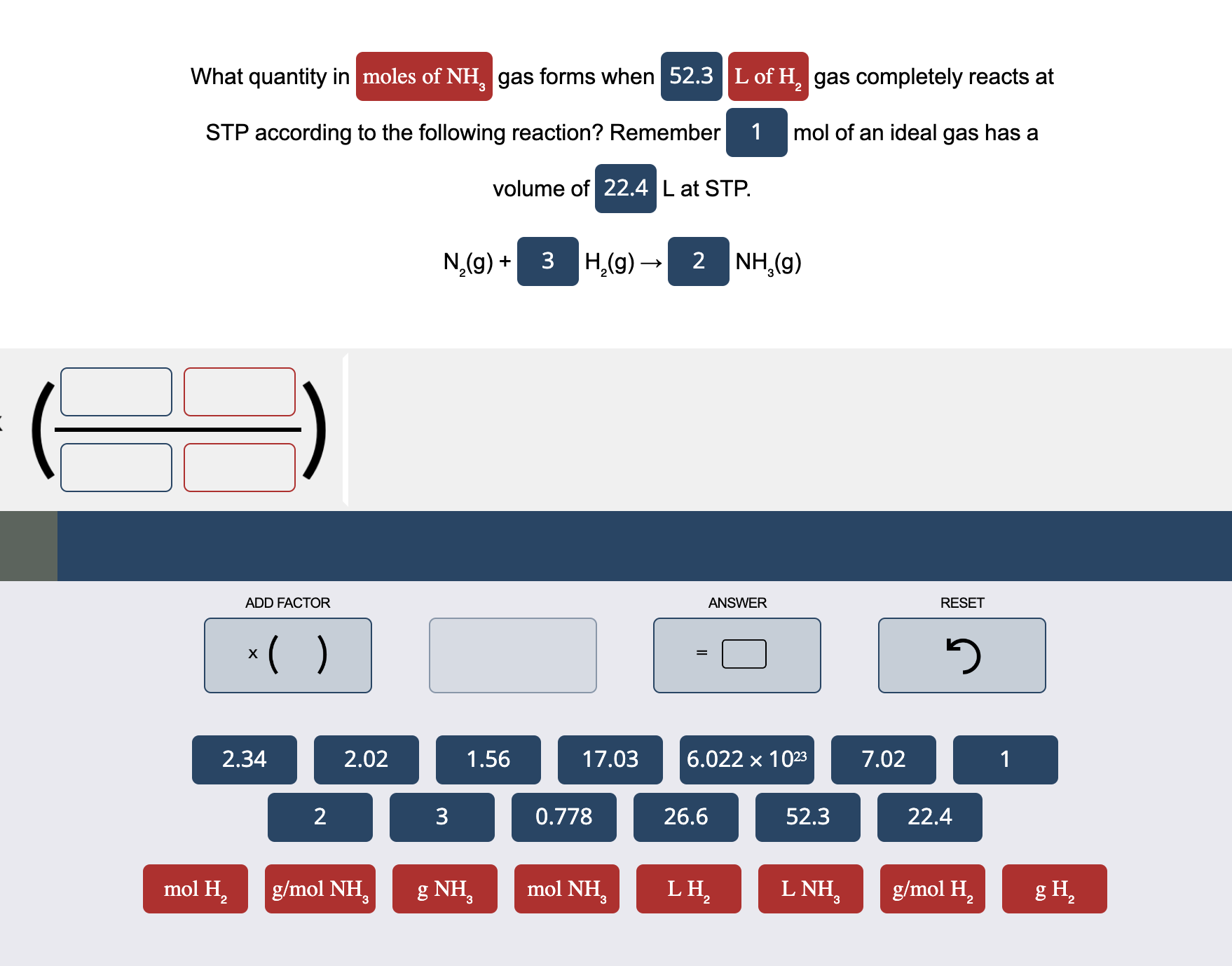 What quantity ingas forms when 52.3L2 ﻿of H2 ﻿gas | Chegg.com
