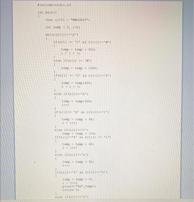 Solved Roman numerals are represented by seven different | Chegg.com
