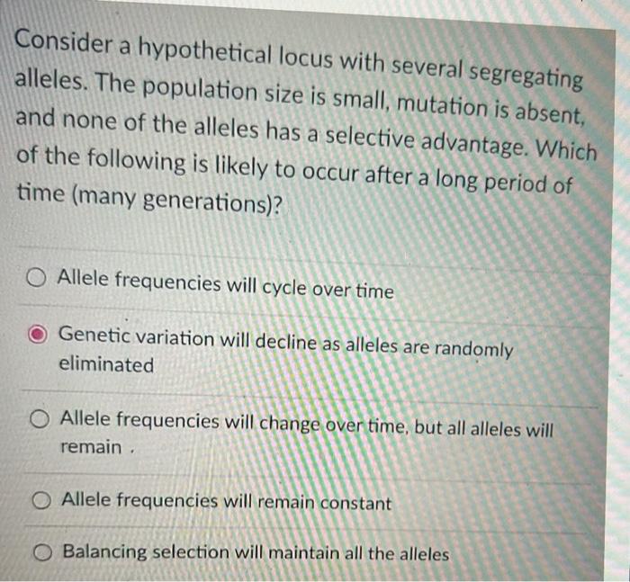 Solved Consider a hypothetical locus with several | Chegg.com