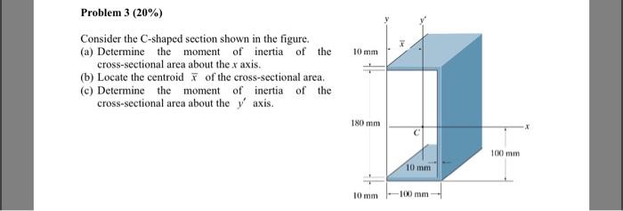 Solved Consider the C-shaped section shown in the figure. | Chegg.com