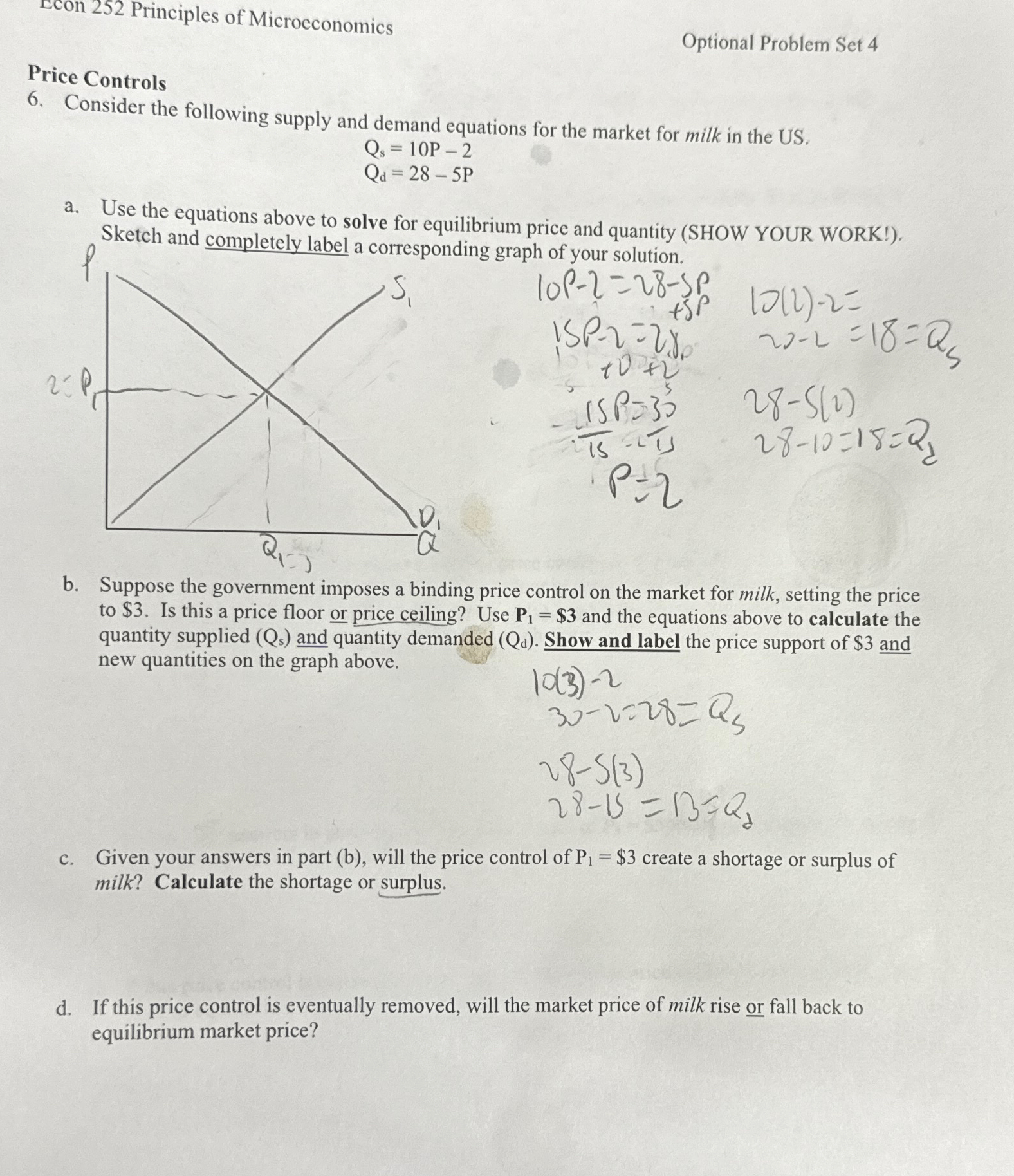 Solved Econ 252 ﻿Principles of MicroeconomicsOptional | Chegg.com