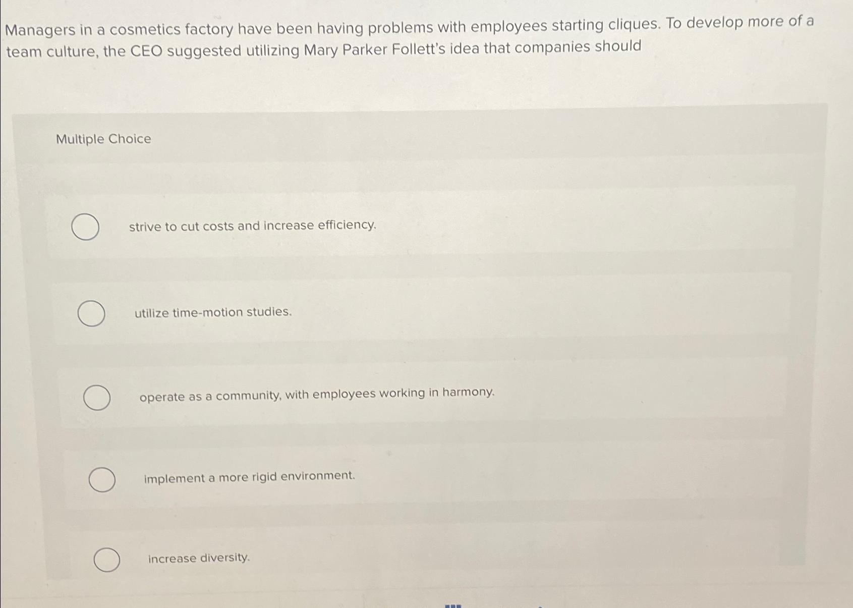 Solved Managers in a cosmetics factory have been having | Chegg.com