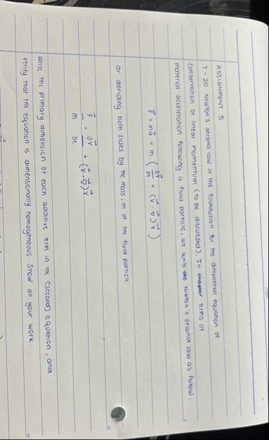 Solved ASSIONMENT 57-20 ﻿Newton's seconal law in the | Chegg.com