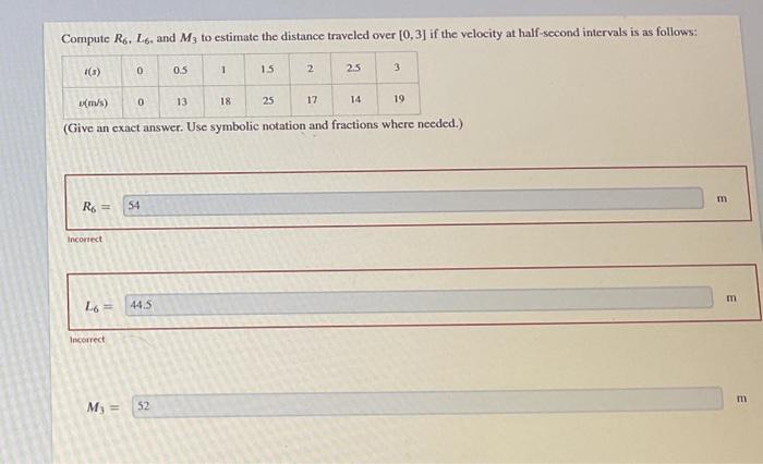 Solved Compute R6, L6, and M3 to estimate the distance | Chegg.com