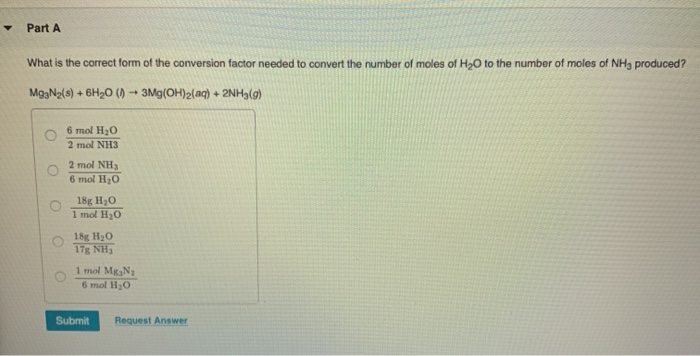 Solved Part A What is the correct form of the conversion | Chegg.com