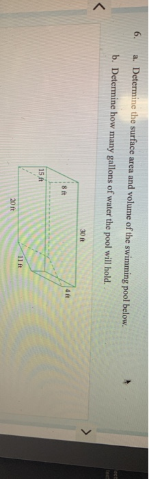 Solved 6. a. Determine the surface area and volume of the | Chegg.com