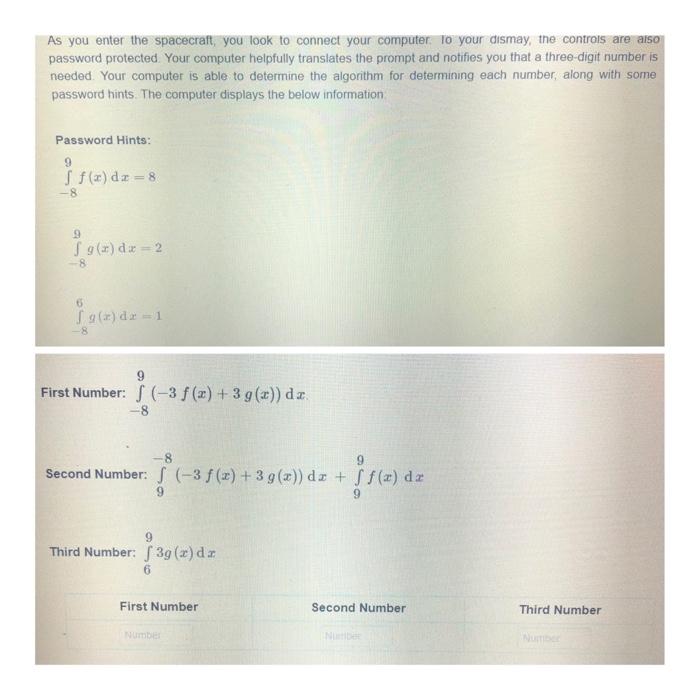 Solved ∫−89(−3f(x)+3g(x))dx ∫9−8(−3f(x)+3g(x))dx+∫99f(x)dx | Chegg.com