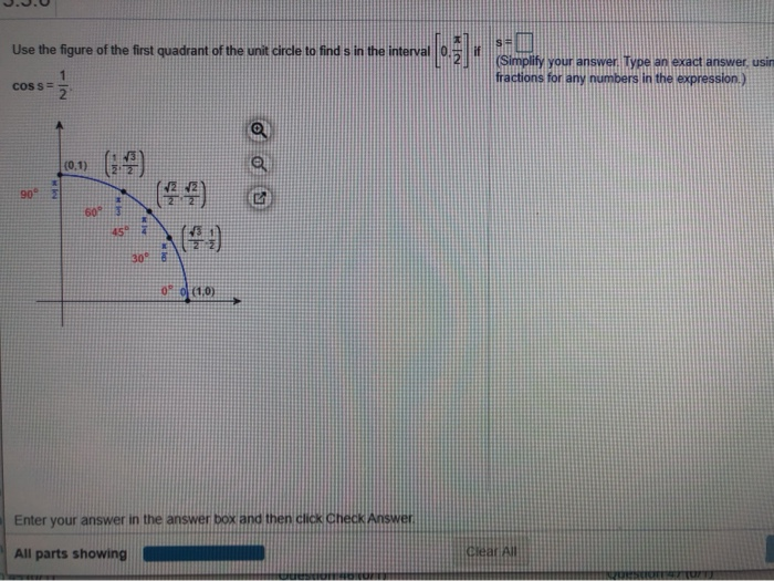 Solved Use the figure of the first quadrant of the unit | Chegg.com