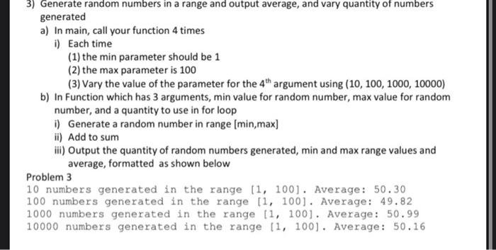 Solved Use the srand function as described in the slides at | Chegg.com