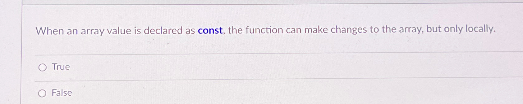 Solved When An Array Value Is Declared As Const The