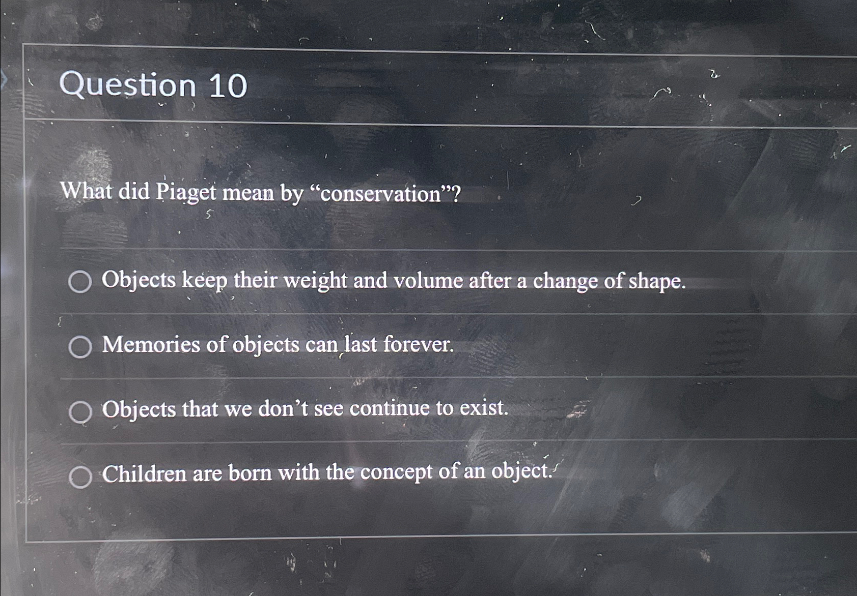 Solved Question 10What did Piaget mean by | Chegg.com
