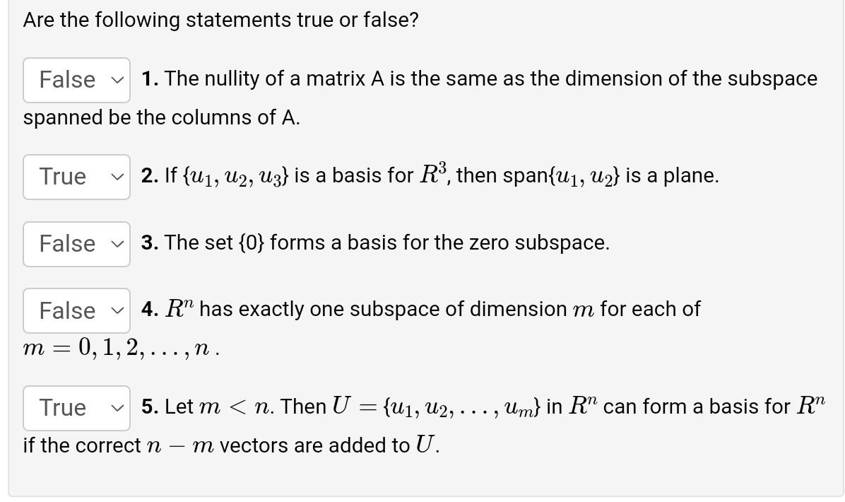 Solved Are the following statements true or false? 1. The | Chegg.com