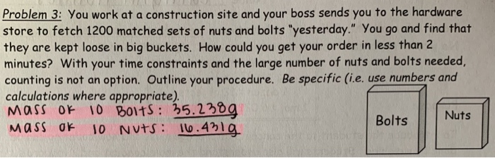 Solved Problem 3: You work at a construction site and your | Chegg.com