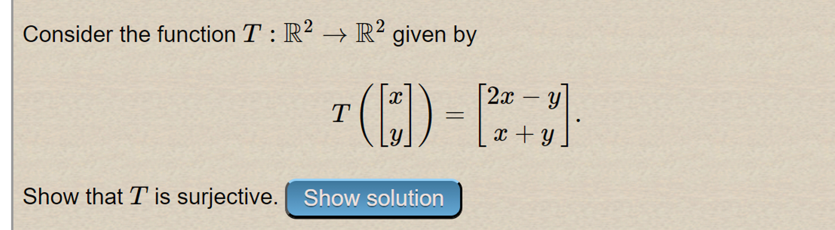 Solved Consider the function T:R2→R2 ﻿given | Chegg.com