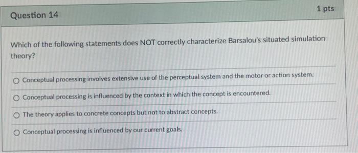 Solved Which of the following statements does NOT correctly | Chegg.com