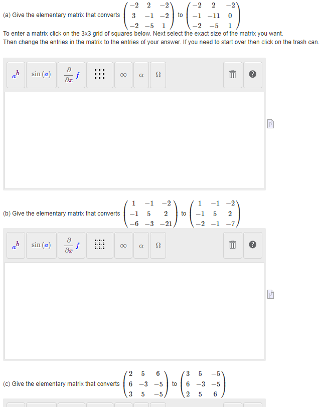Solved (a) ﻿Give the elementary matrix that converts | Chegg.com