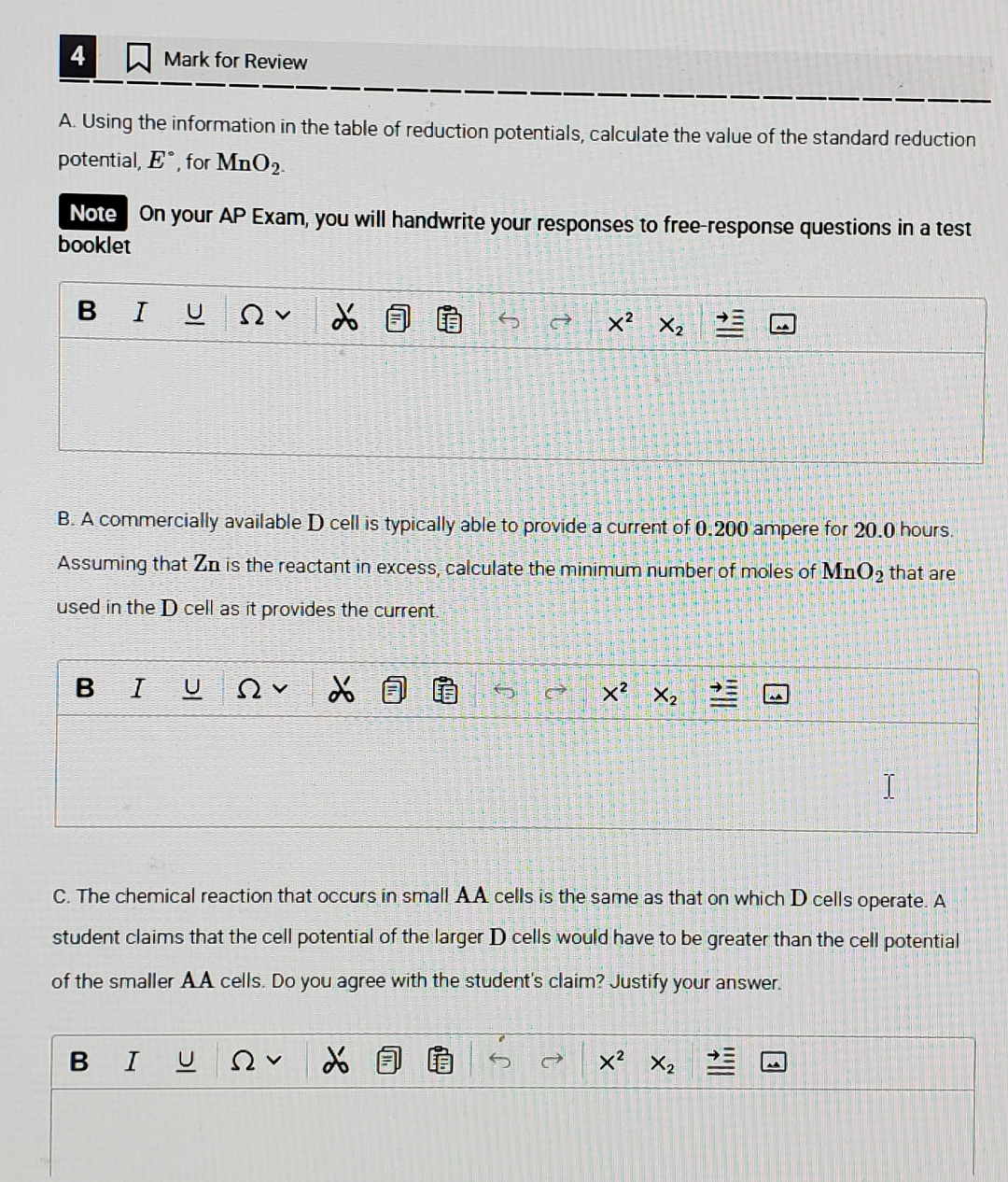 Solved 4A. ﻿Using the information in the table of reduction | Chegg.com