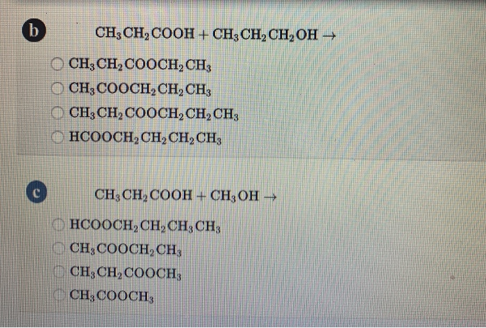 Solved CH3CH,COOH + CH3CH, CH,OH → CH3CH2COOCH, CH2 | Chegg.com