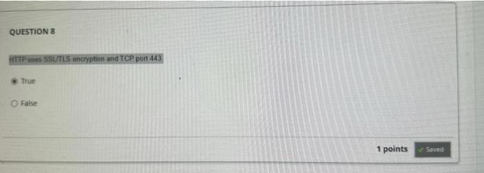 Solved Unes Ssltls Encryption And Tcp Pon 443 True 