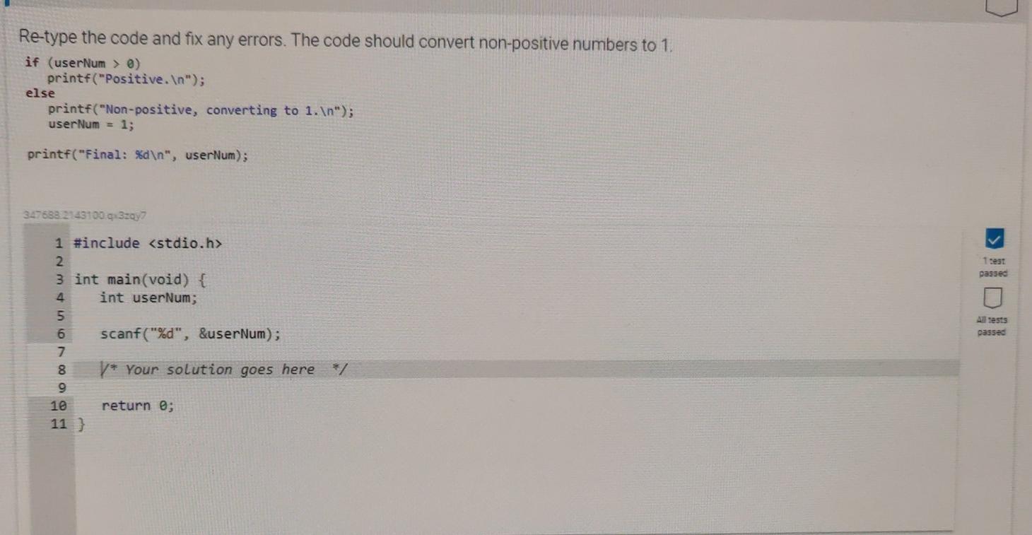 Solved Re Type The Code And Fix Any Errors The Code Should