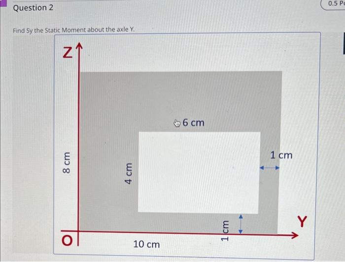 Solved Find Sy the Static Moment about the axle Y. | Chegg.com