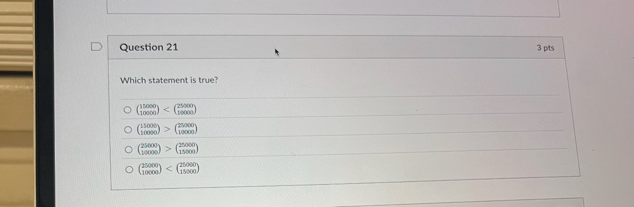 Solved Question 213 ﻿ptsWhich statement is | Chegg.com