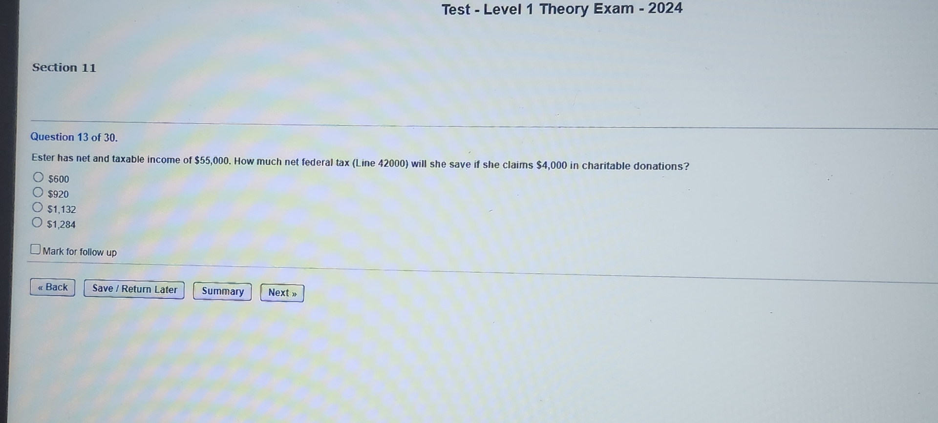 Solved Test - ﻿Level 1 ﻿Theory Exam - 2024Section 11Question | Chegg.com
